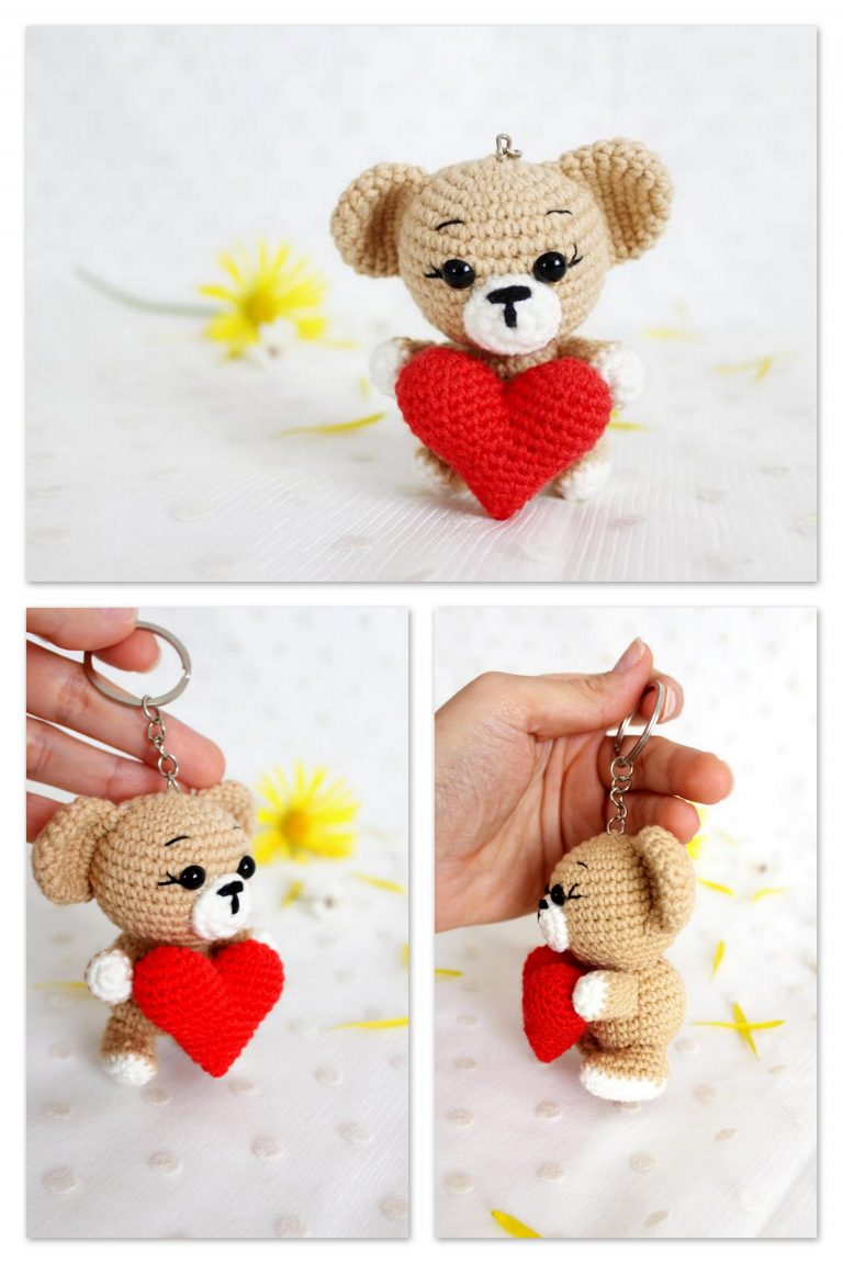 Amigurumi Teddy Bear Keychain Free Crochet Pattern – Amigurumi