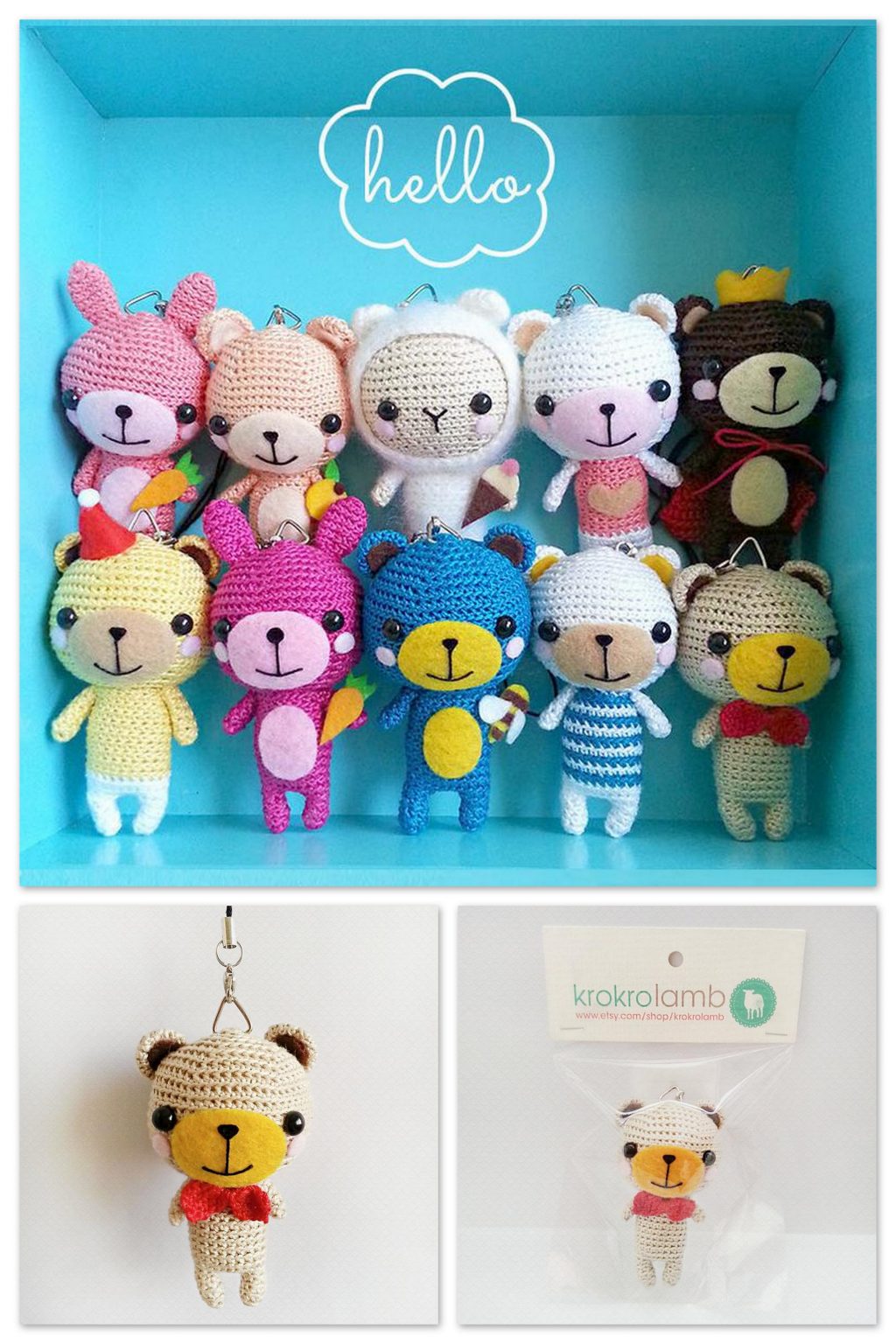 Amigurumi Teddy Bear Keychain Free Crochet Pattern – Amigurumi