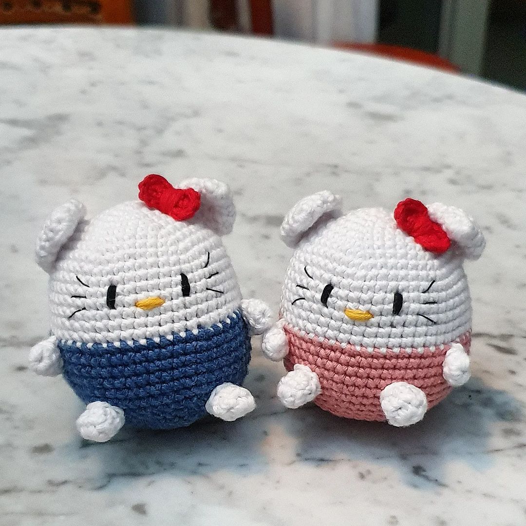 Crochet Hello Kitty Keychain Amigurumi Free Pattern – Amigurumi