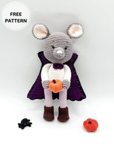 Vampire Mouse Amigurumi Free Crochet Pattern – Amigurumi