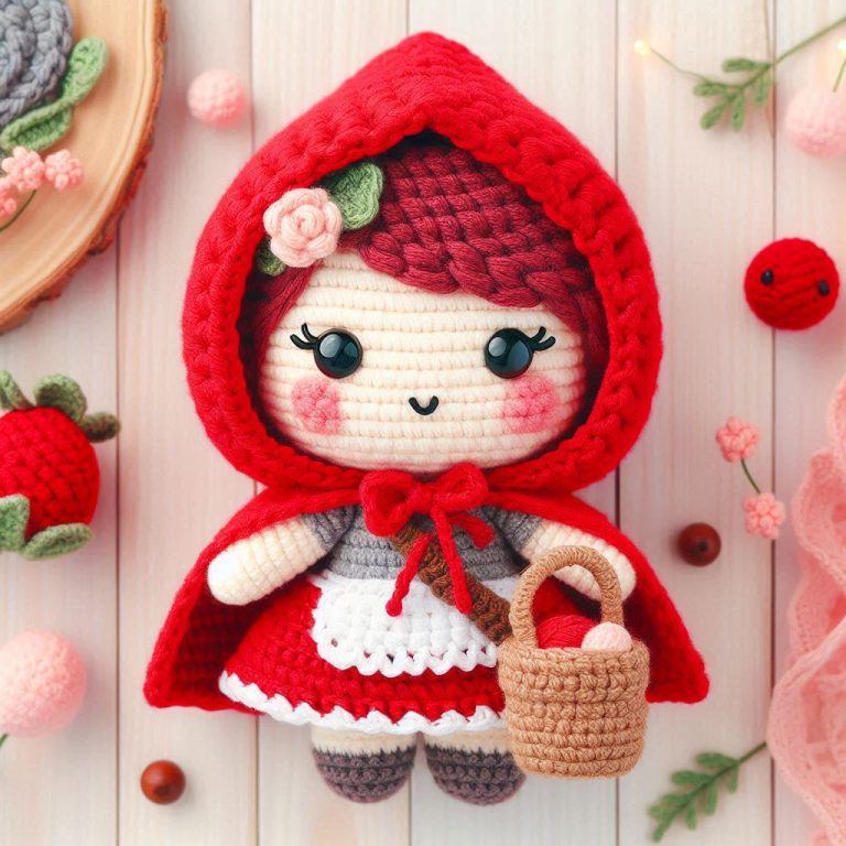 Cute Crochet Little Red Riding Hood Free Pattern – Amigurumi